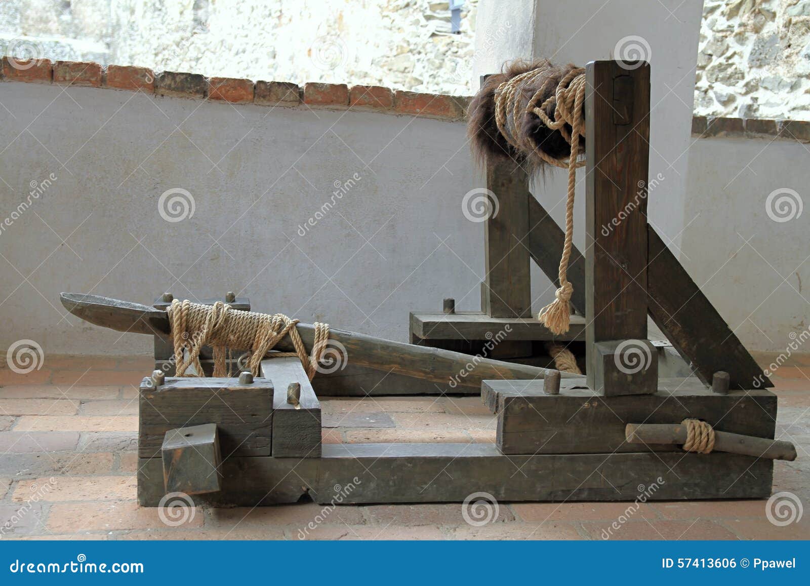 Model catapult editorial photo. Image of view, wooden - 57413606