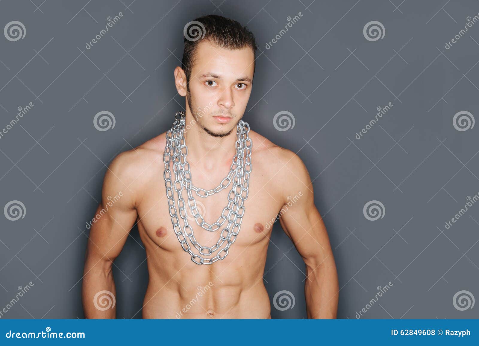 Model with chains stock photo. Image of attractive, sport - 62849608