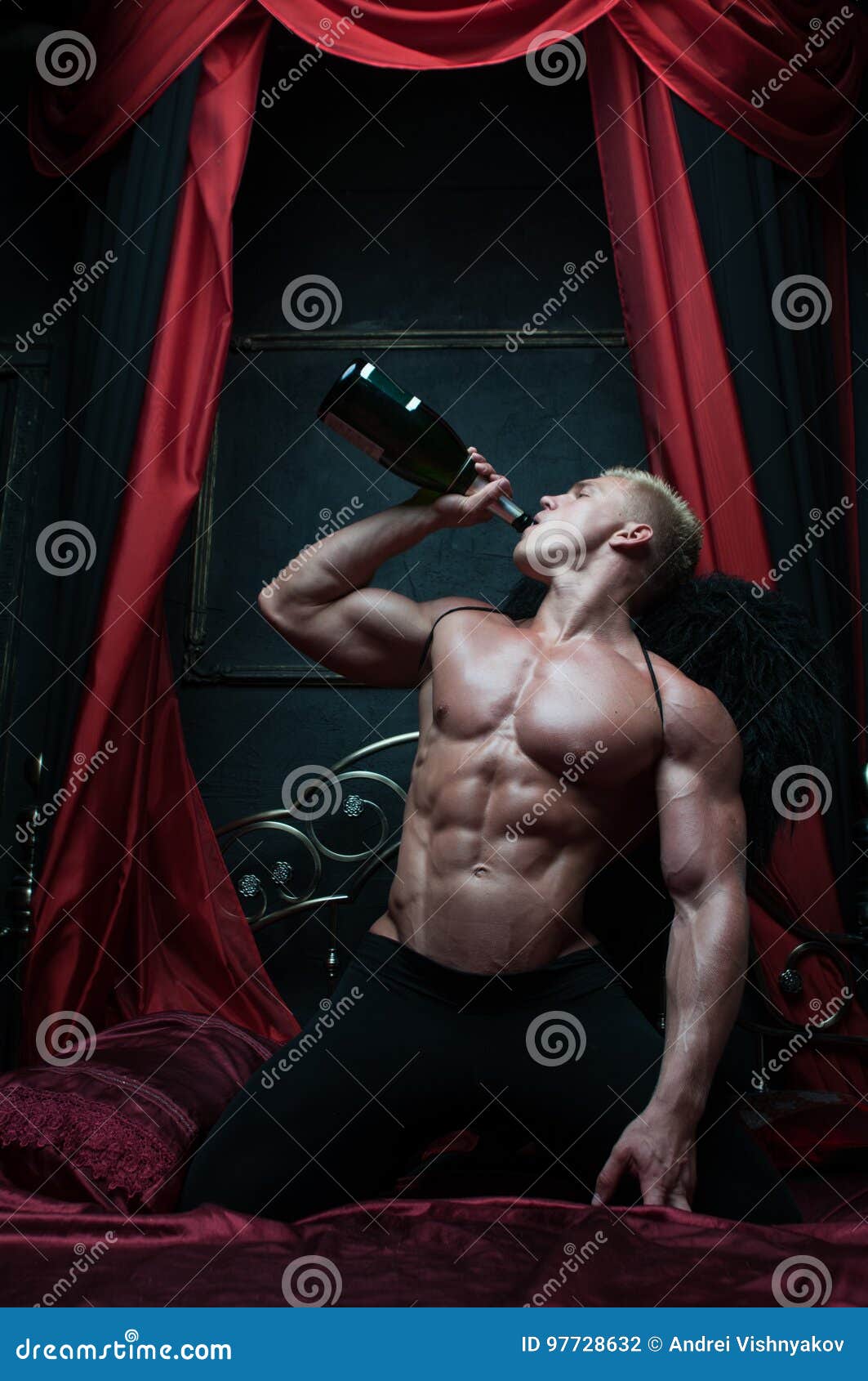 Model with champagne stock photo. Image of model, person - 97728632