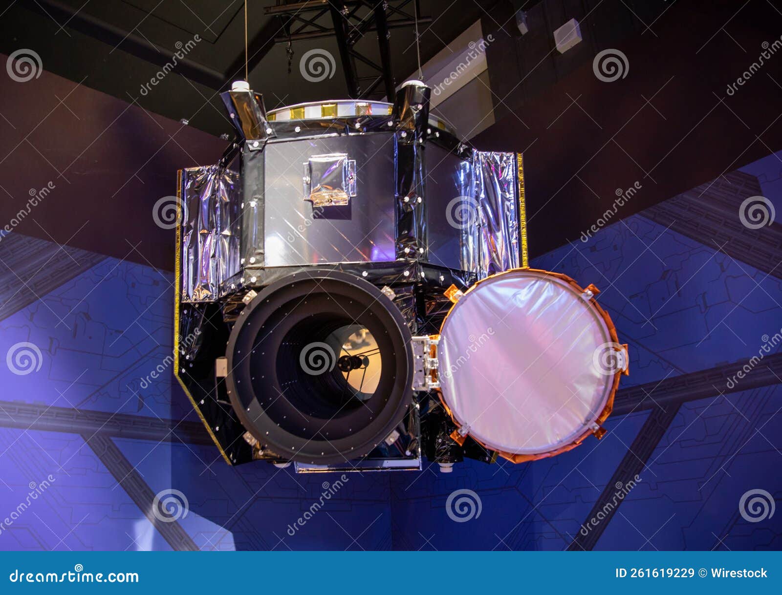 Model of the Cheops Space Telescope in the Science Museum in London ...