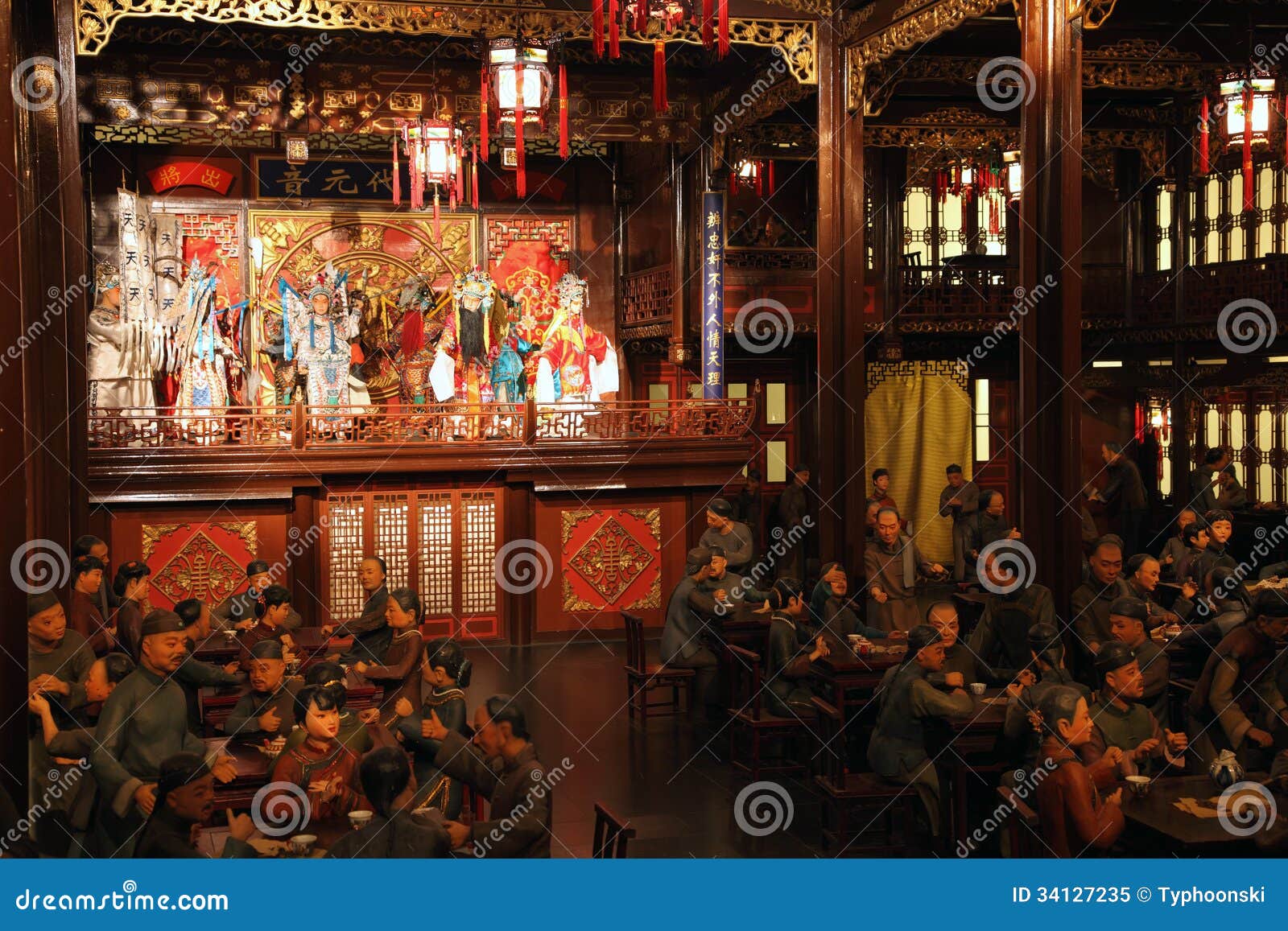 Model of a Chinese Tea House Editorial Image - Image of miniature, cafe ...