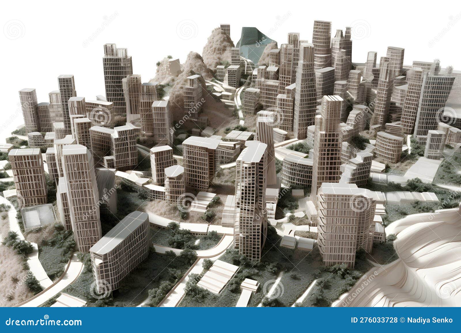 Model of City of Future in Desert Stock Photo - Image of concept ...