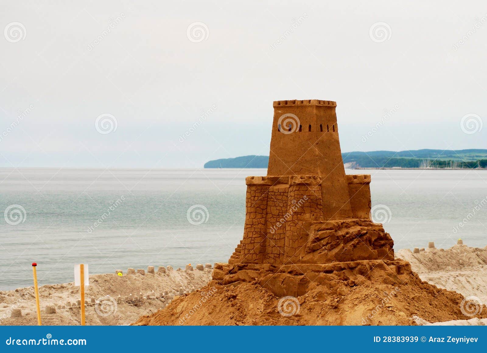 Model clay castle on beach stock image. Image of holiday - 28383939