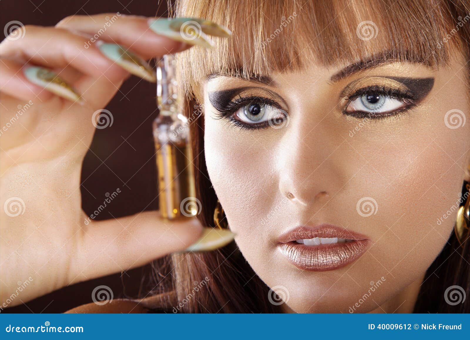 Model in Cleopatra style stock photo. Image of culture - 40009612