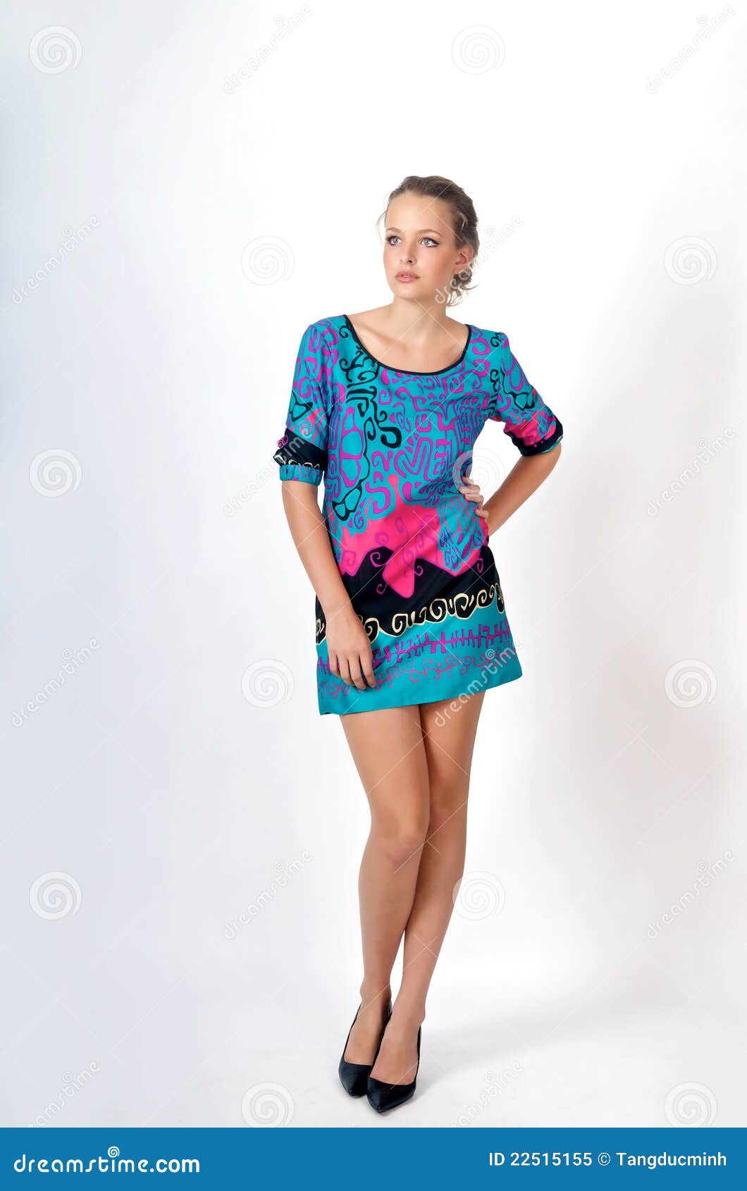 Model colorful dress stock image. Image of high, dress - 22515155