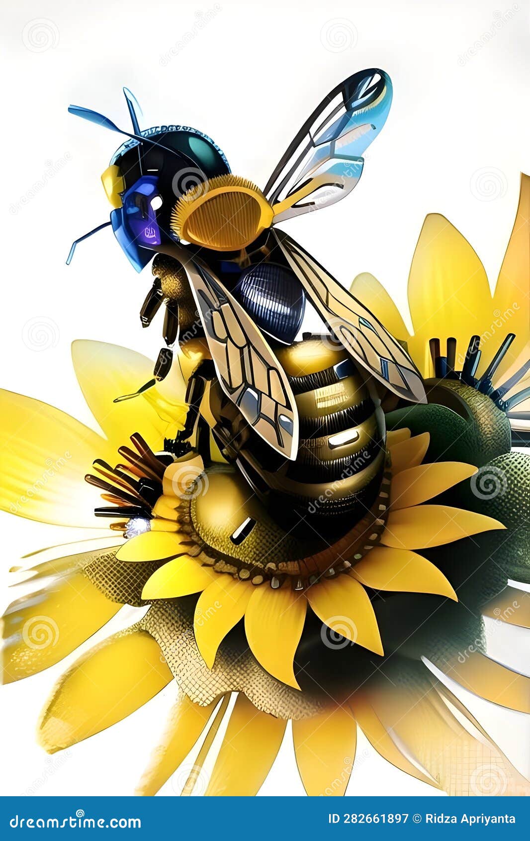 The Bee Cyborg Design Sketch AI Model is an Advanced Artificial ...