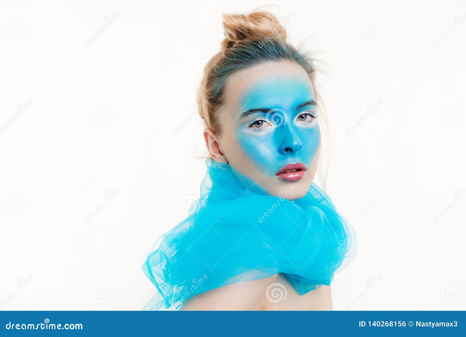 Model with a Creative Art Make-up on Her Face Stock Photo - Image of ...