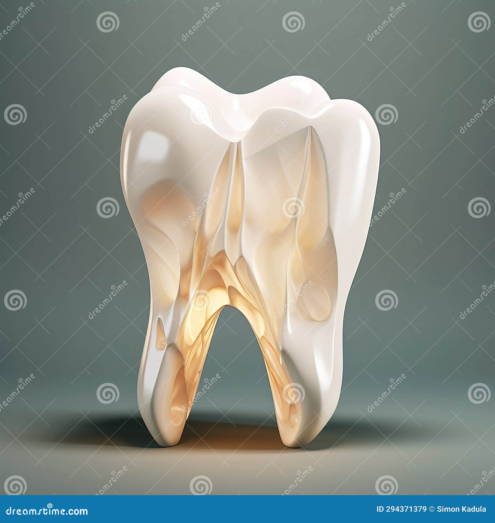 Model and Cross-section of the Tooth on the Gray Background, Healthcare ...