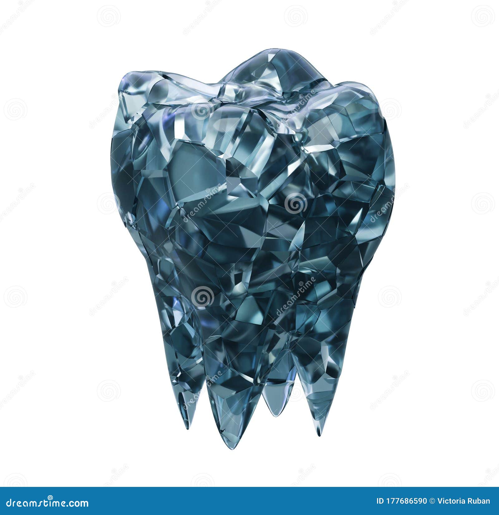 Model of Crystal Tooth Mosaic. Mosaic of Crystal Parts in Different ...