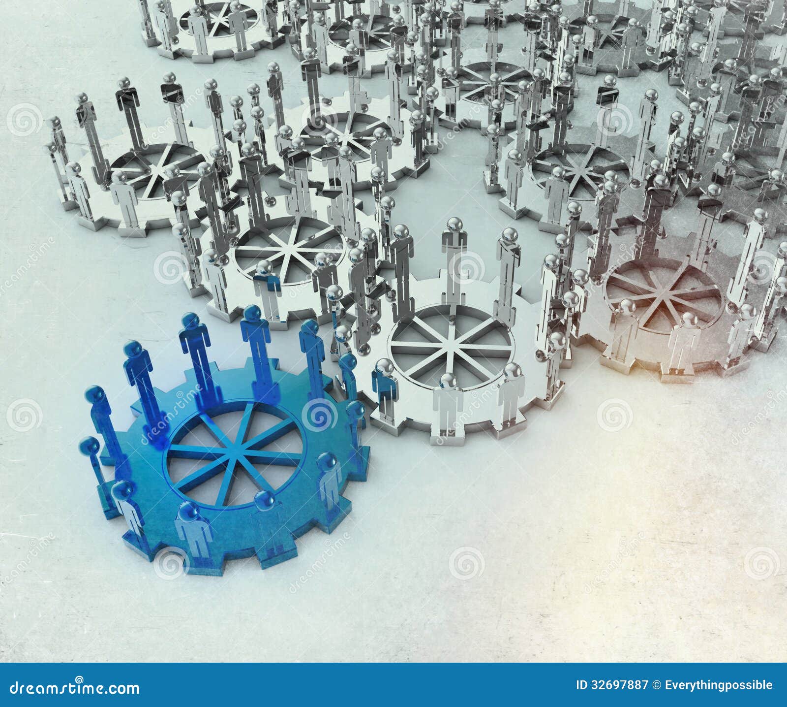 Figures On Cogs As A Metaphor For A Team Stock Photography ...