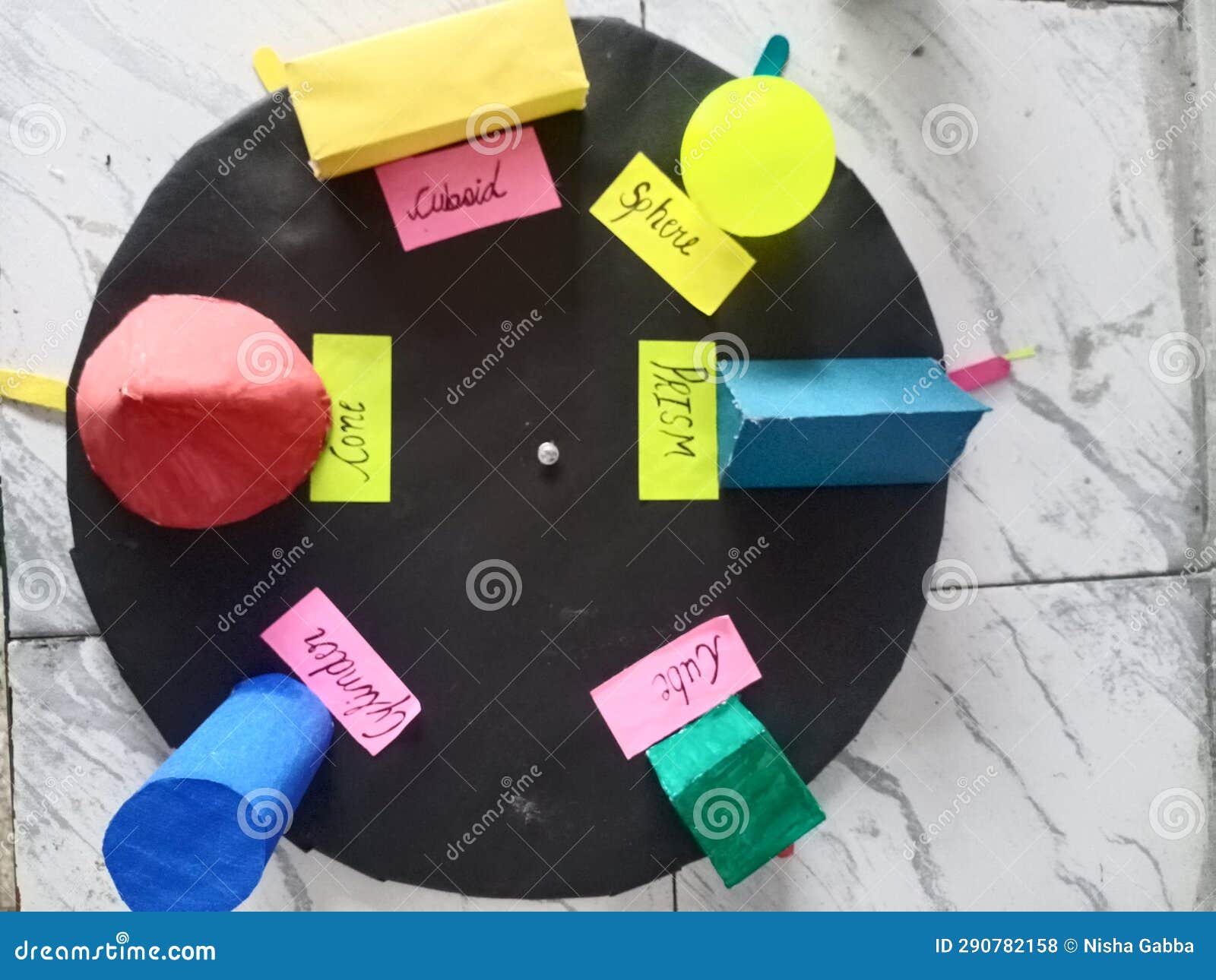 Model of 3D Shapes in Mathematics for Class 6 Onwards Stock Photo ...