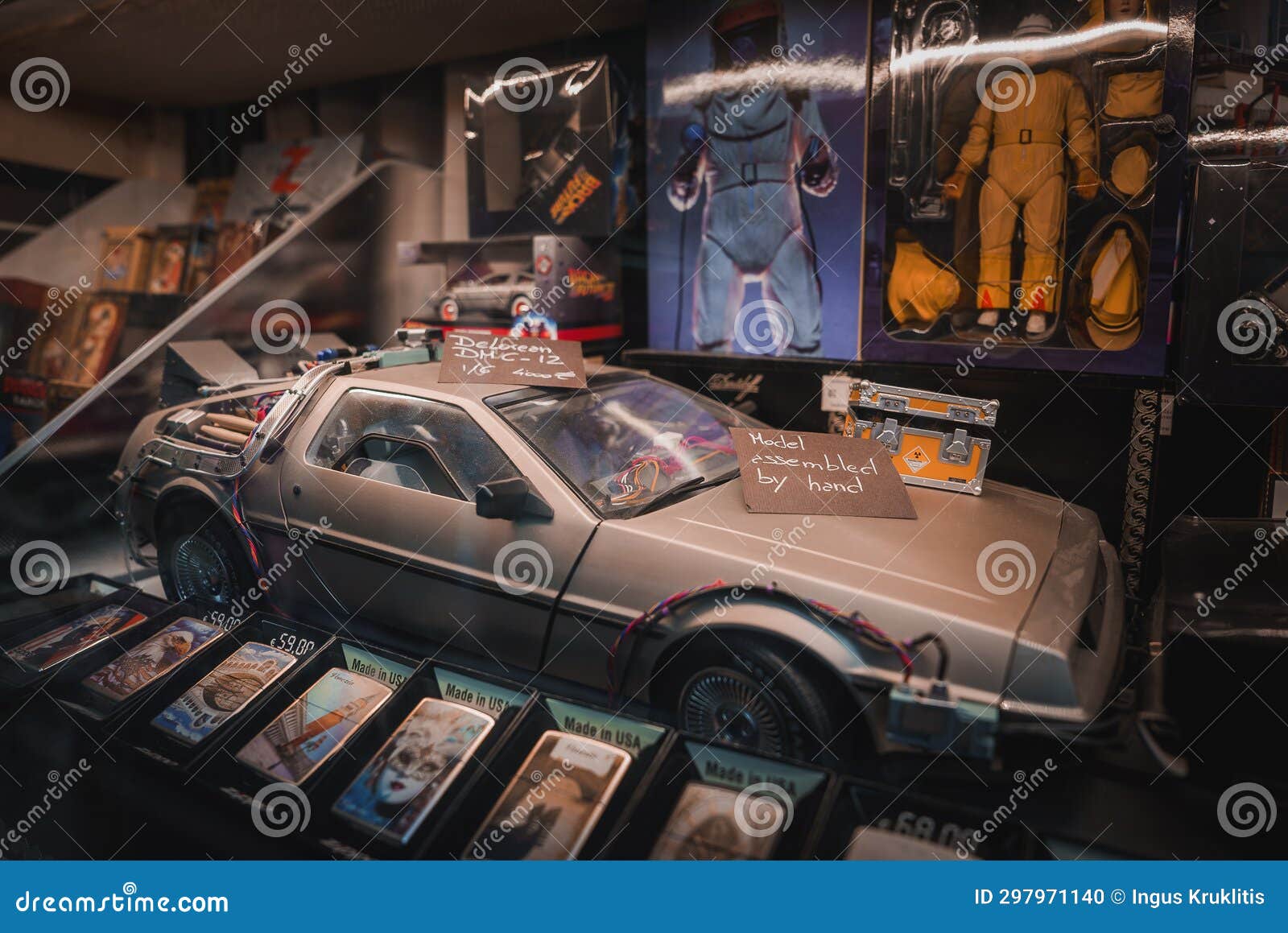 Model of De Lorean from Back To the Future at Universal Studios. Stock ...