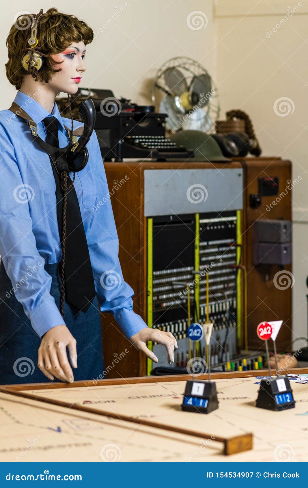 DONCASTER, UK - 28TH JULY 2019: a Display of a WW2 RAF Plotter on Show ...