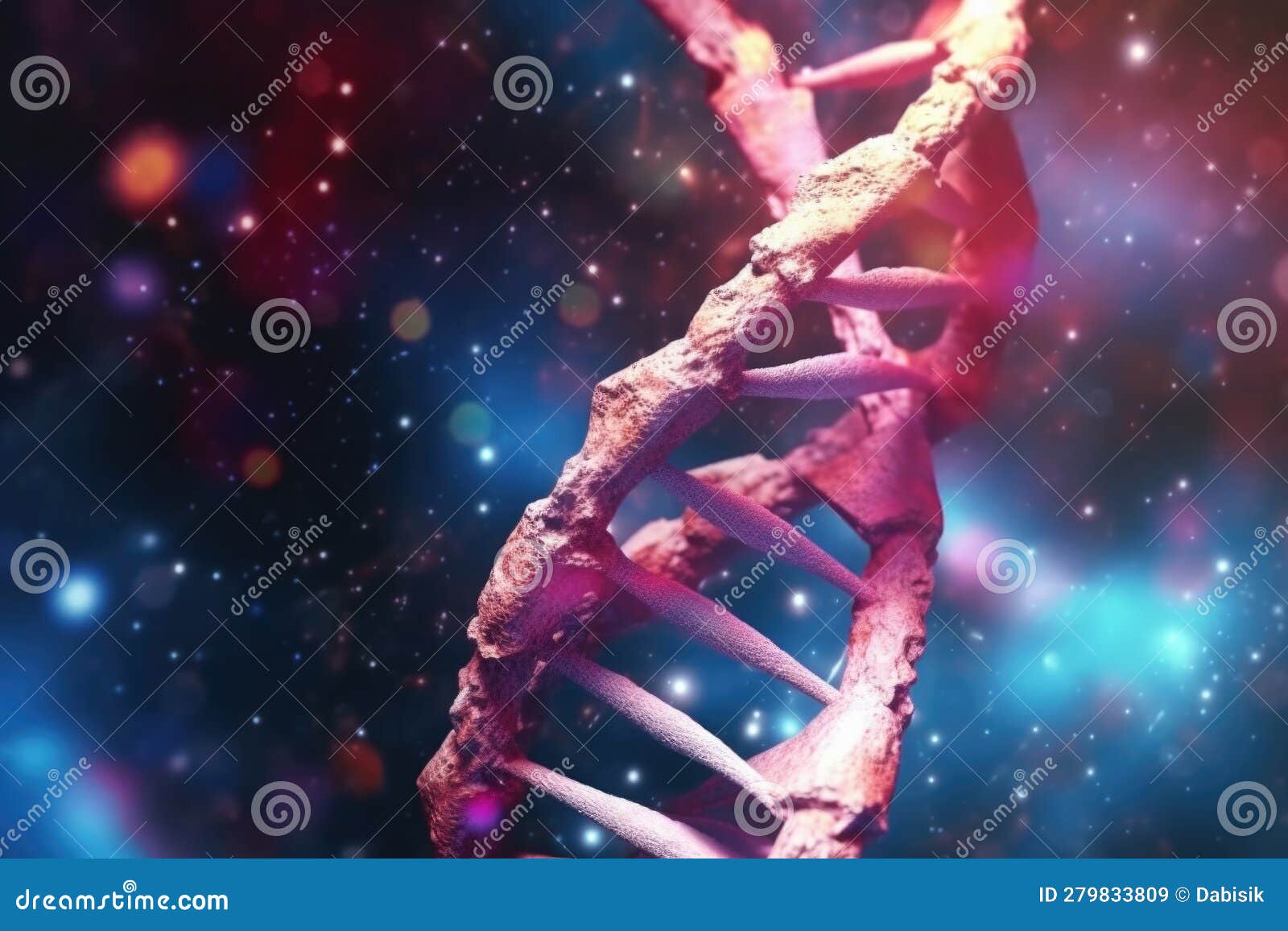 DNA Strand. Helix Molecular Structure. Generative AI Stock Illustration ...