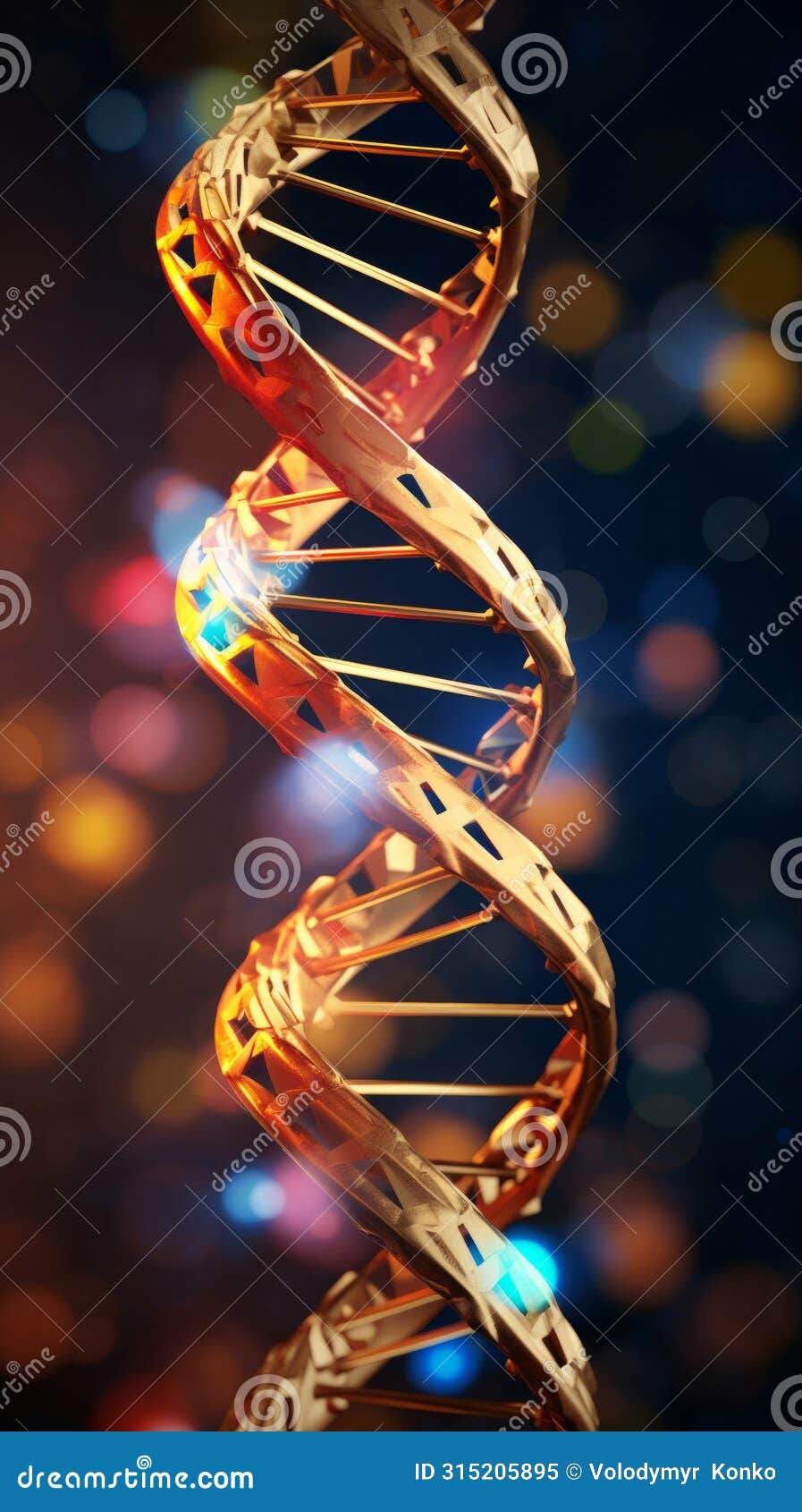 A Model of a Double-Stranded Human Cell Stock Image - Image of ...