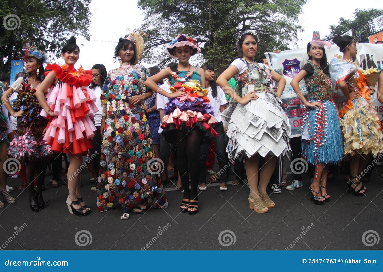 Model with Dress Made from Trash Garbage Editorial Stock Photo - Image ...