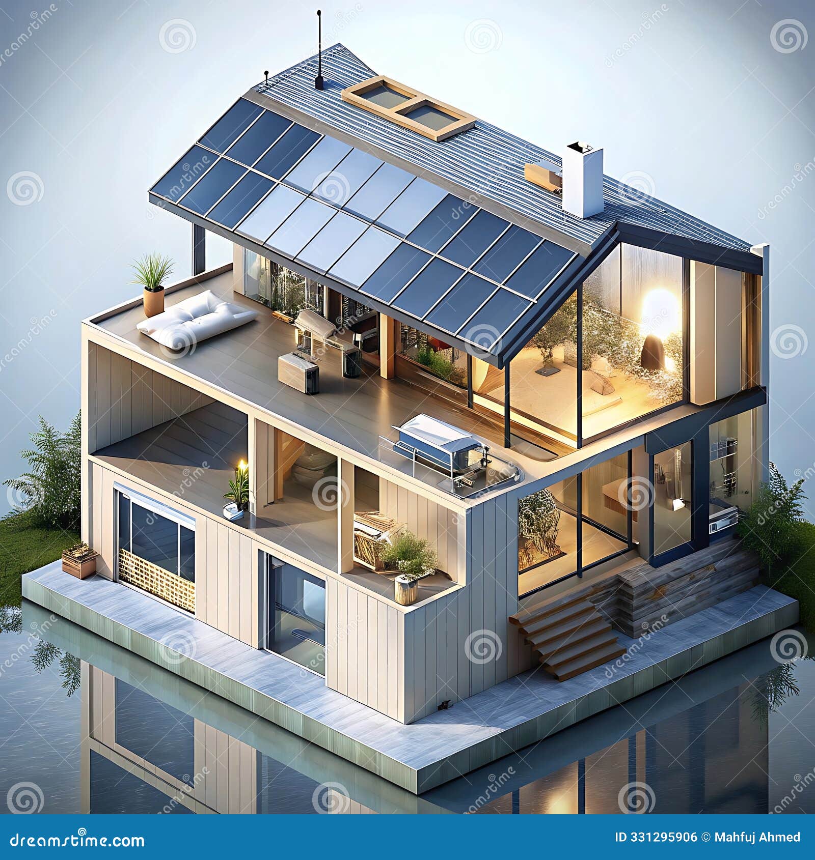 Model Duplex House Project With Swimming Pool Sustainability And Energy ...