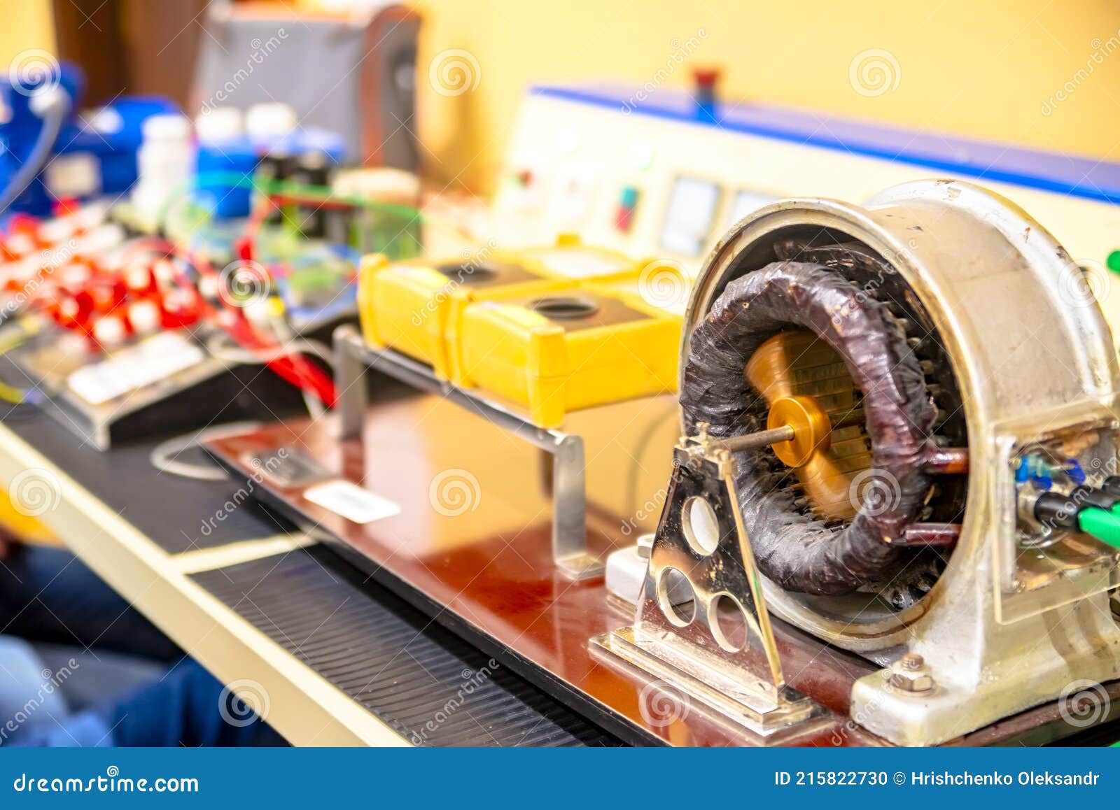 Model of electric motor stock photo. Image of college - 215822730