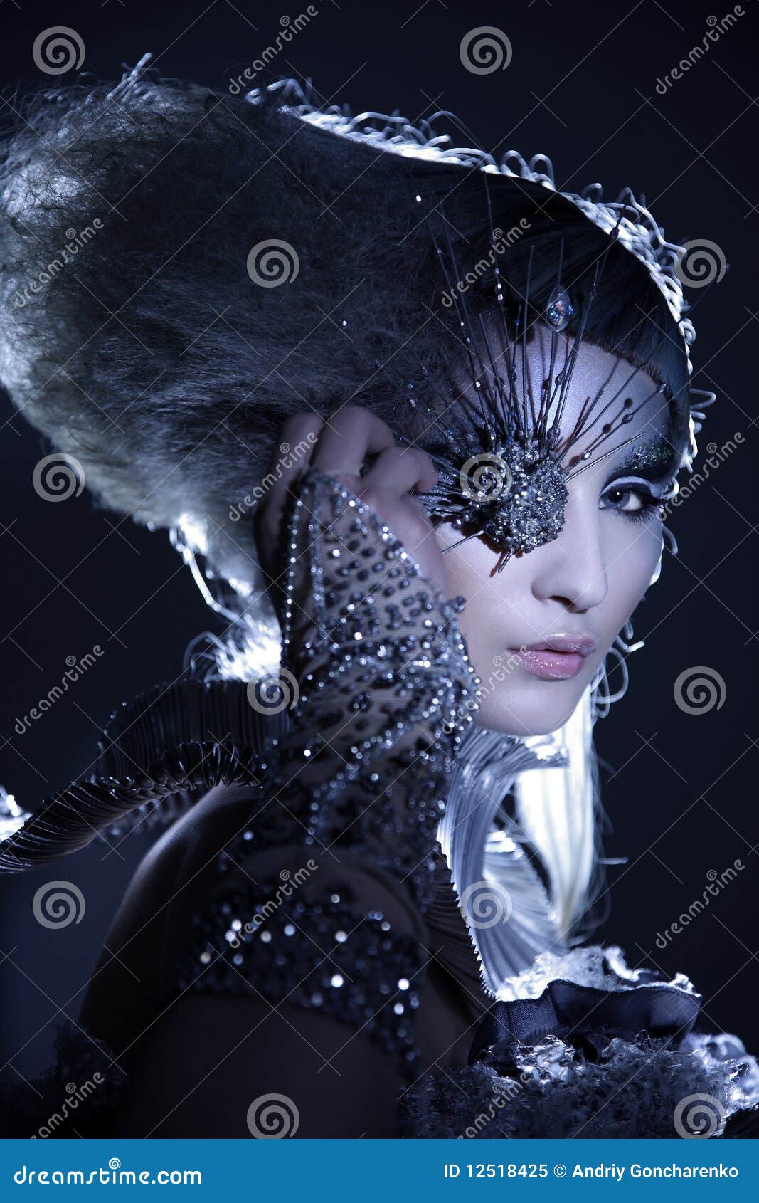 Model in Expression Dress and Hair Stock Image - Image of blond, girl ...