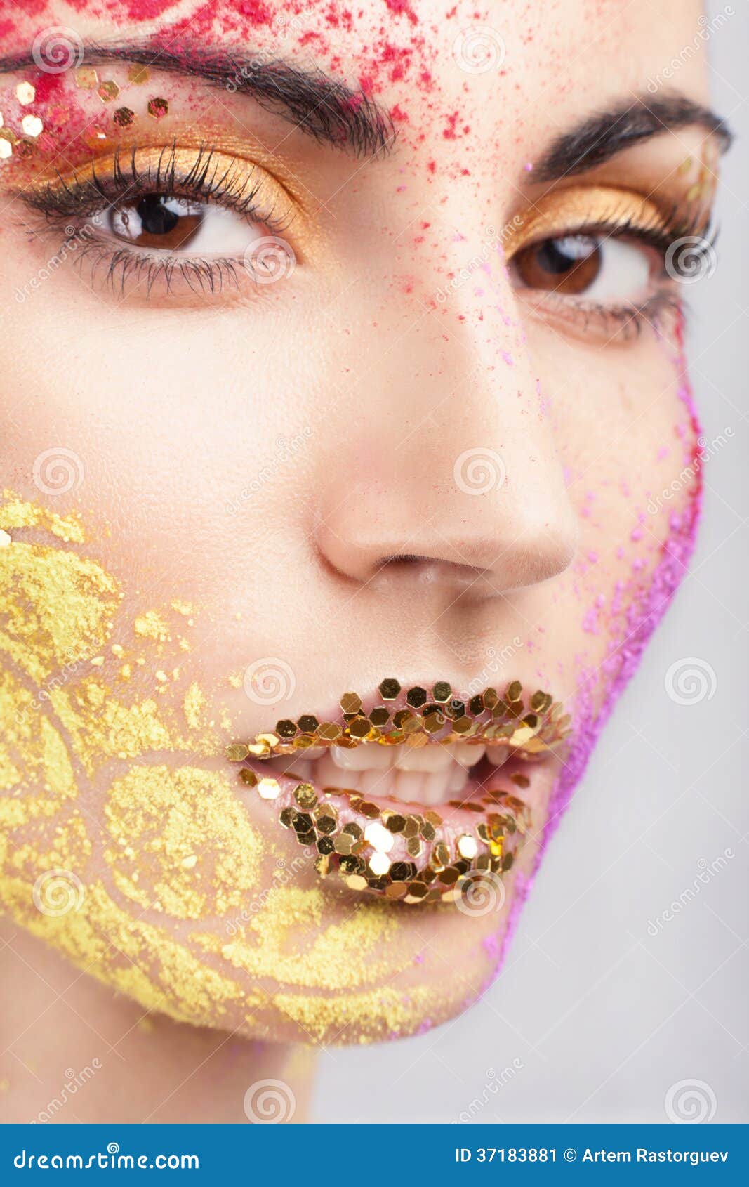 Model with Extraordinary Makeup Stock Image - Image of extremely ...