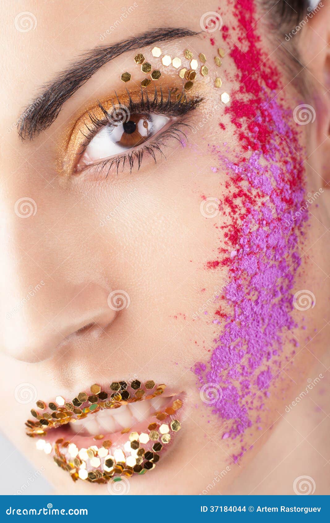 Model with Extraordinary Makeup Stock Photo - Image of glamour ...