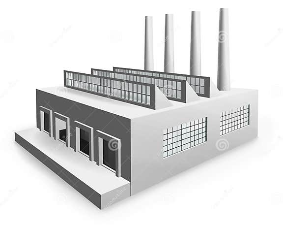 Model factory stock illustration. Illustration of industrial - 2519825
