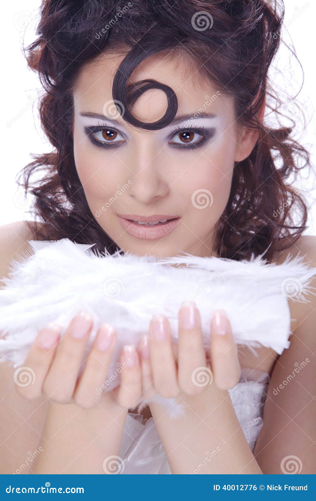Model with fancy makeup stock photo. Image of elegant - 40012776