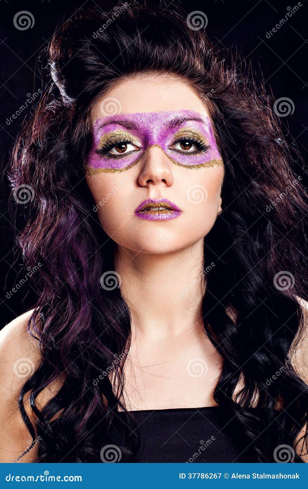 Model with Fashion Glitter Make-up Stock Image - Image of fashion ...