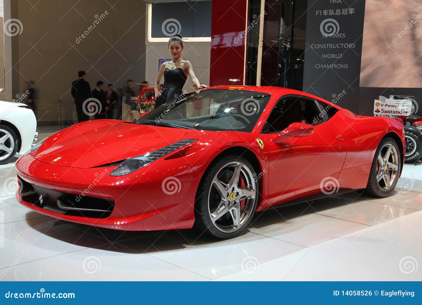 Model and Ferrari 458 Italia Car Editorial Photo - Image of center ...