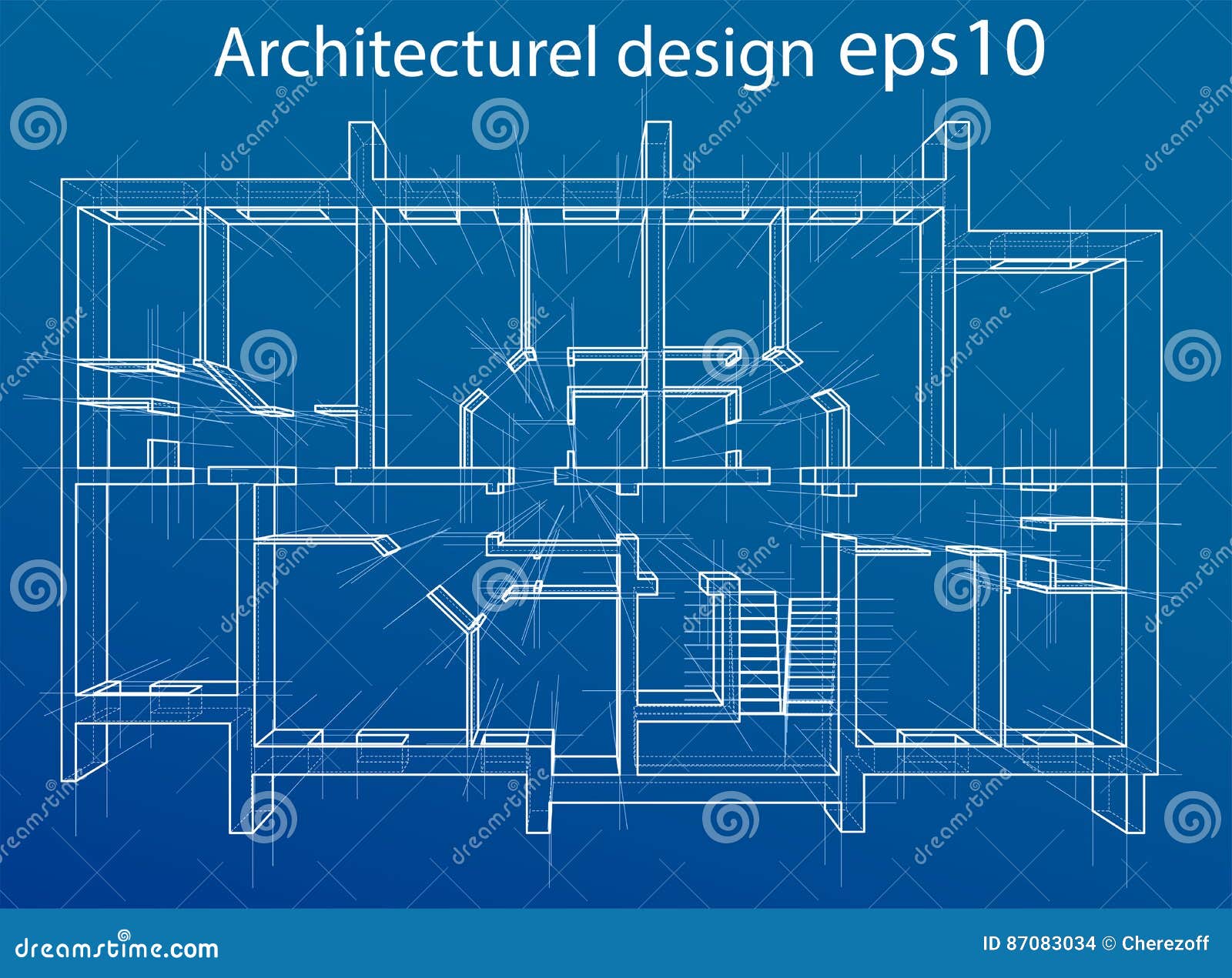 Model Floor of Apartment Block. Vector Stock Vector - Illustration of ...