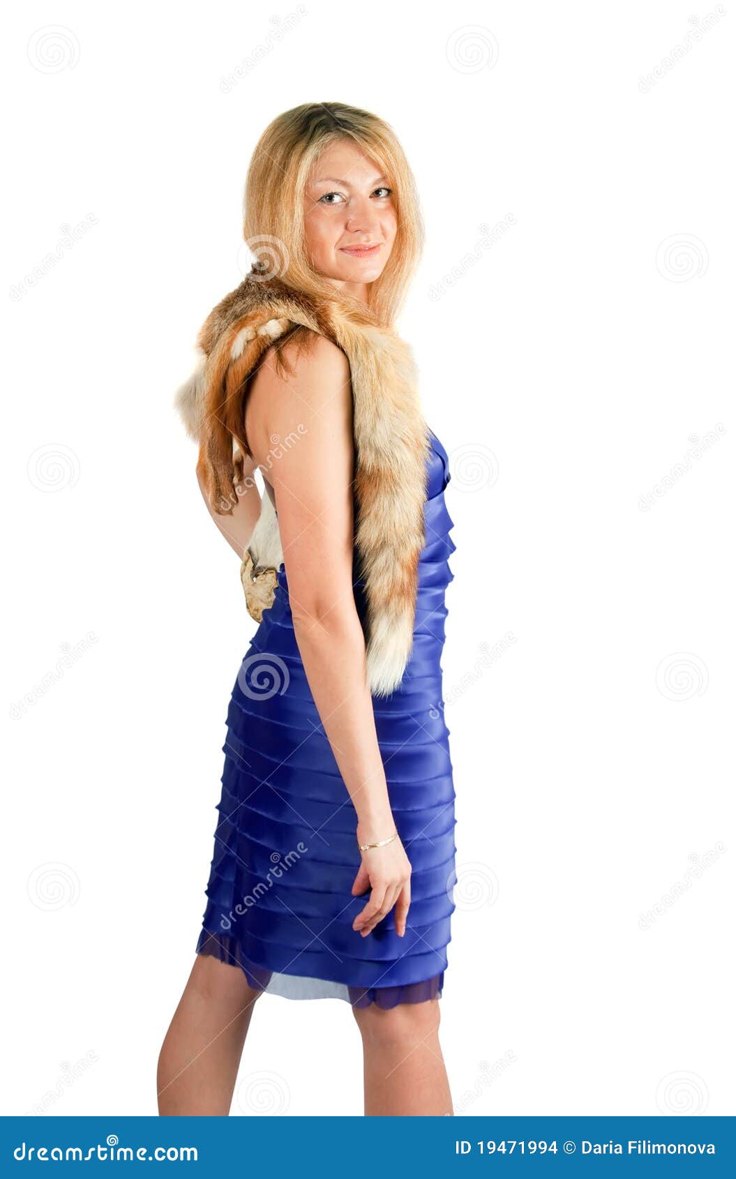Model with fox fur stock photo. Image of animal, fashion - 19471994