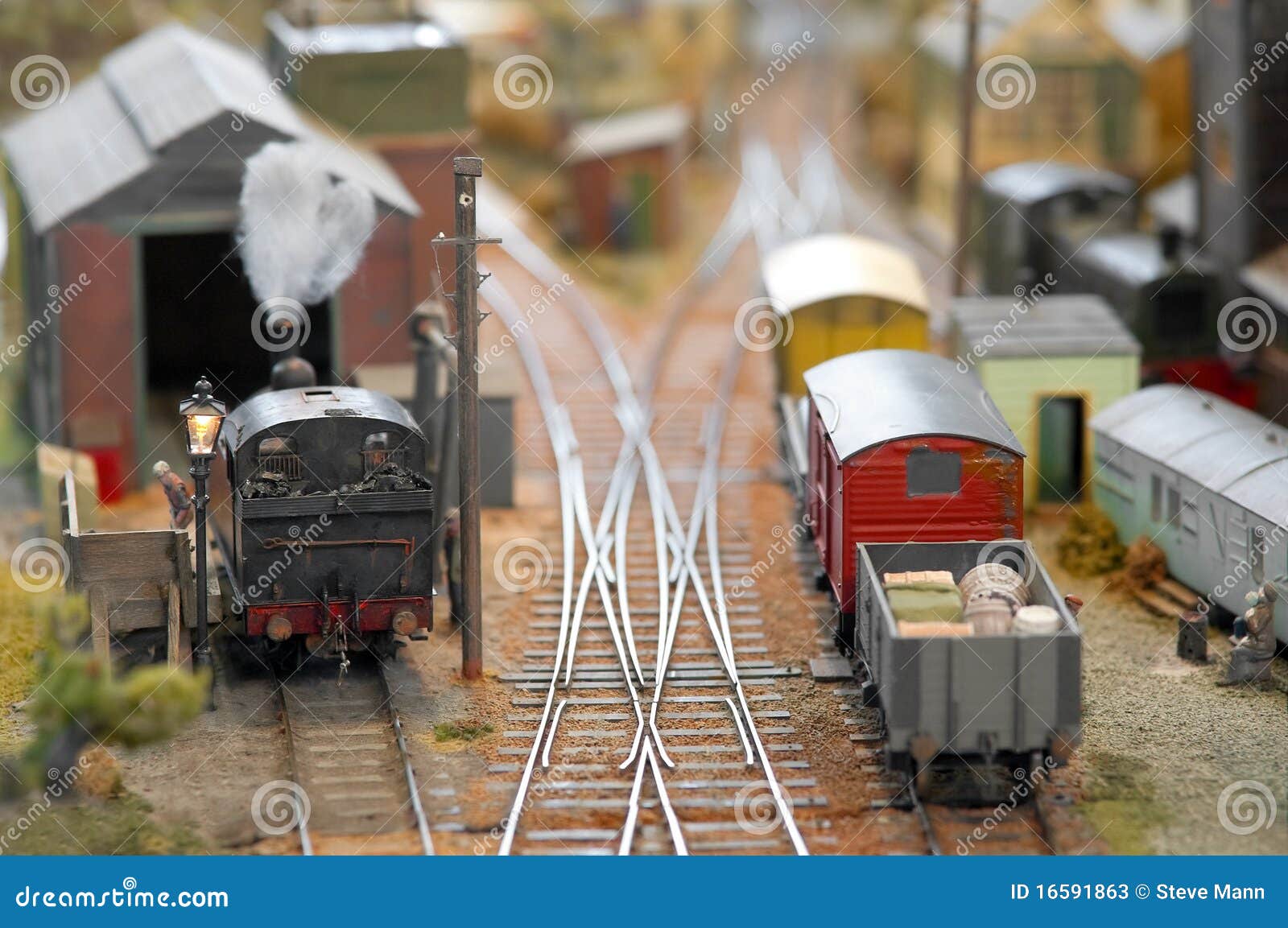 Model freight yard stock image. Image of railway, vintage - 16591863