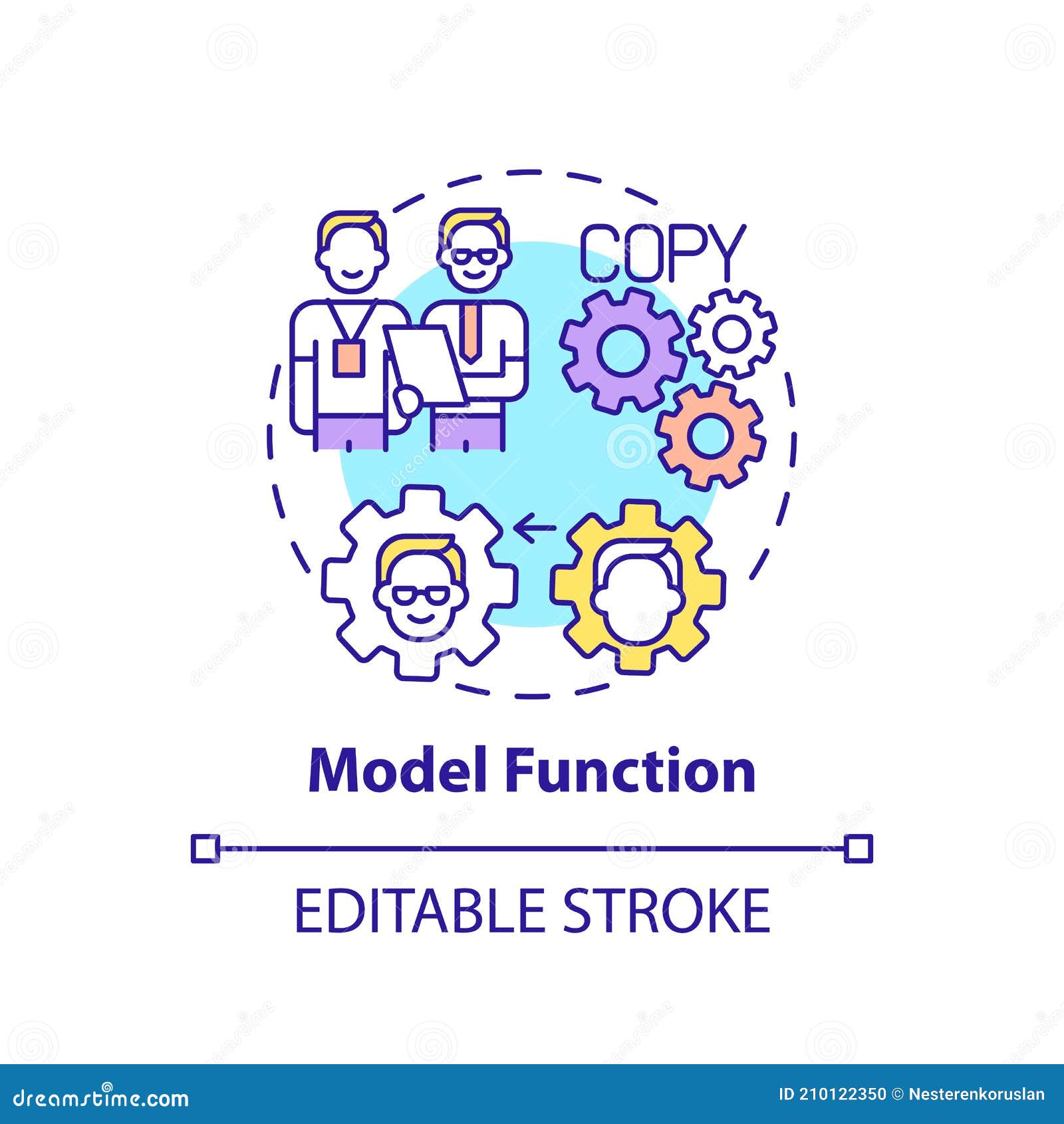 Worker Adaptation Elements Cartoon Vector | CartoonDealer.com #210121447