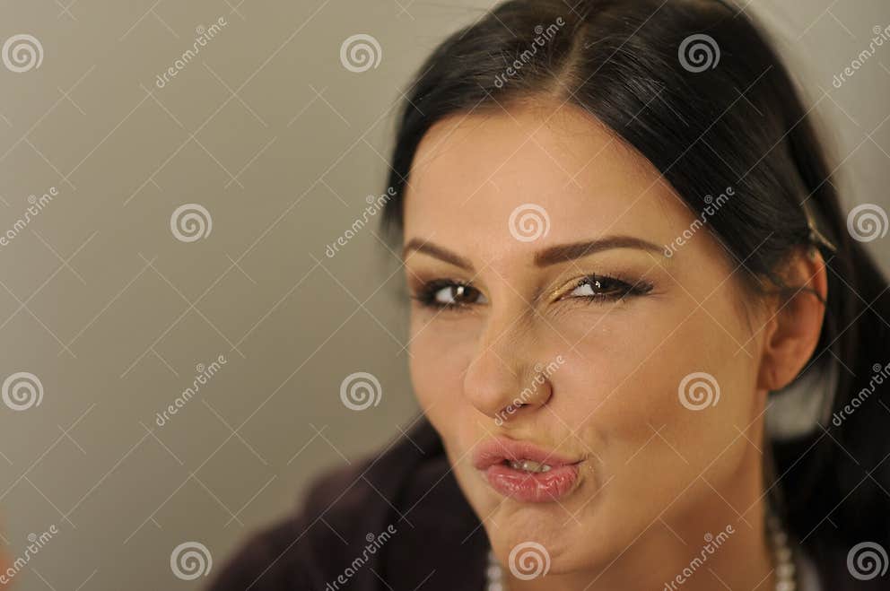Model Funny Face Expression Close-up Stock Image - Image of emotions ...