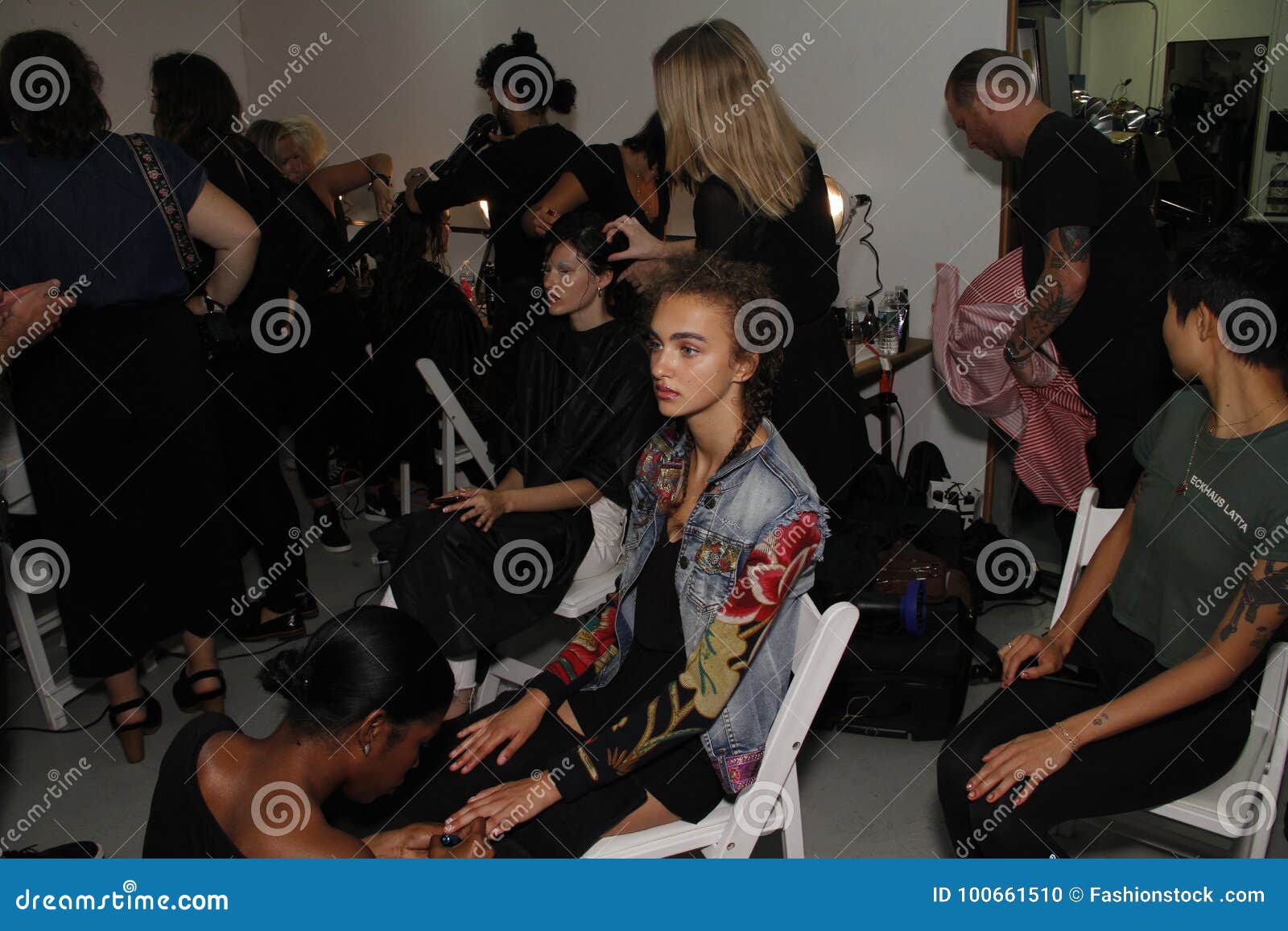 A Model Getting Ready Backstage before the PH5 Presentation Editorial ...