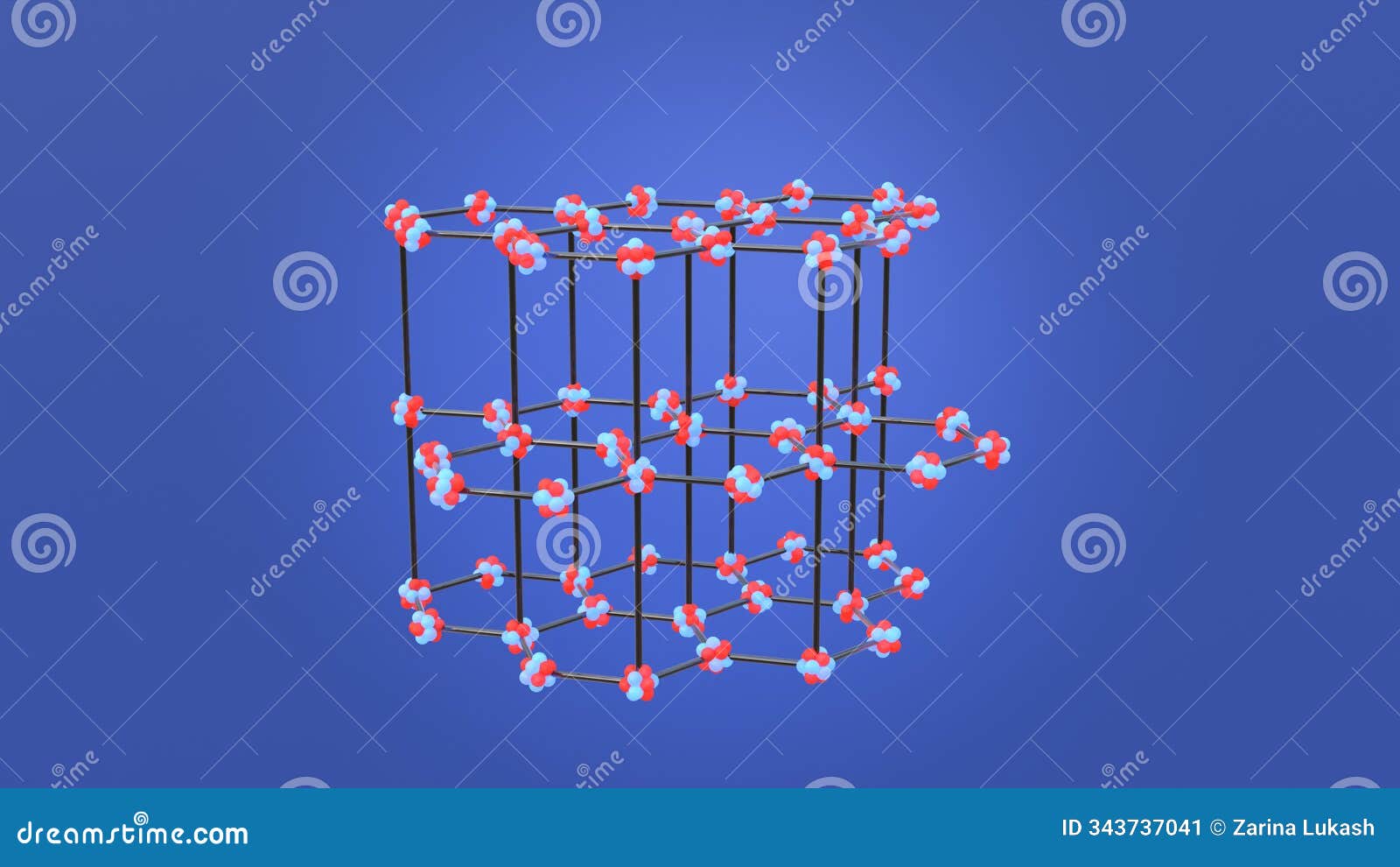 Model Of Graphite Crystal Lattice 3d Illustration | CartoonDealer.com ...