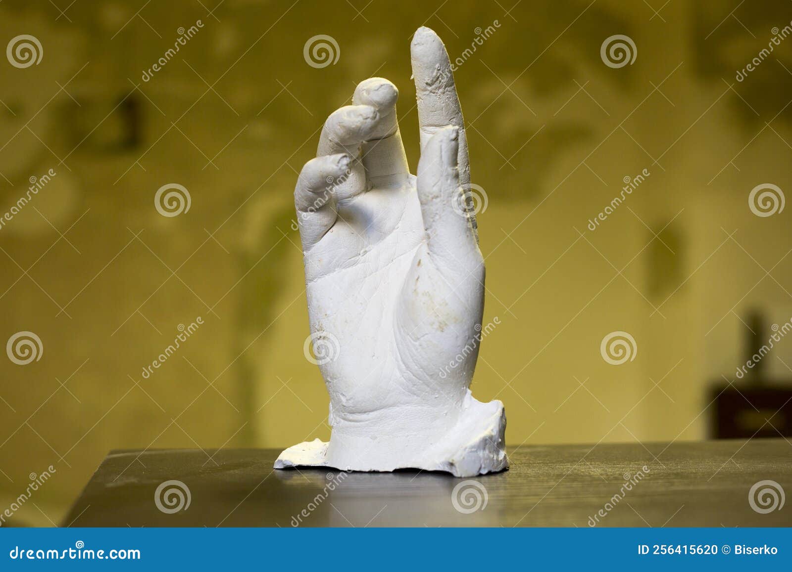 Model of hand plaster cast stock photo. Image of realistic - 256415620