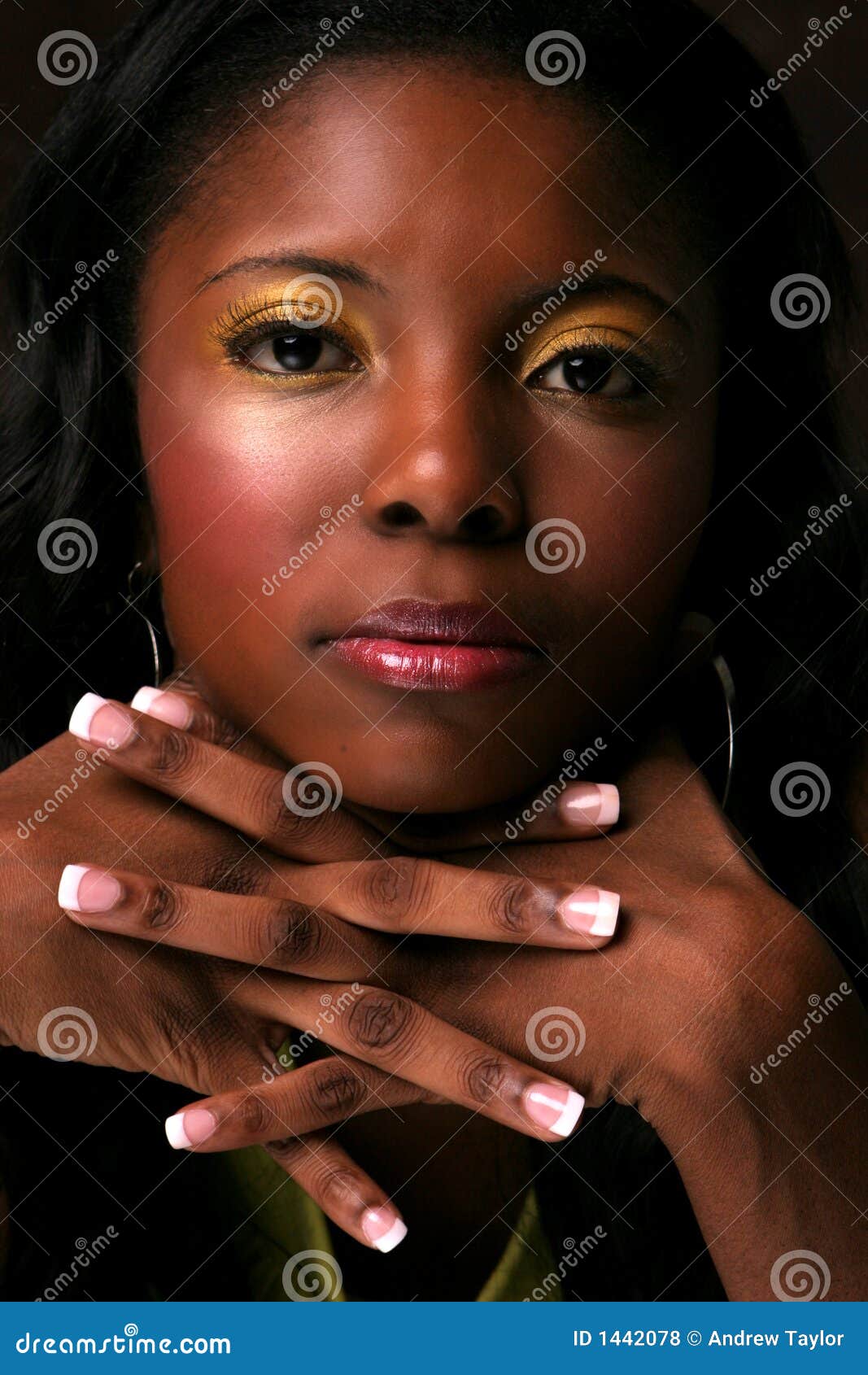 Model hands and face stock photo. Image of american, fingernail - 1442078