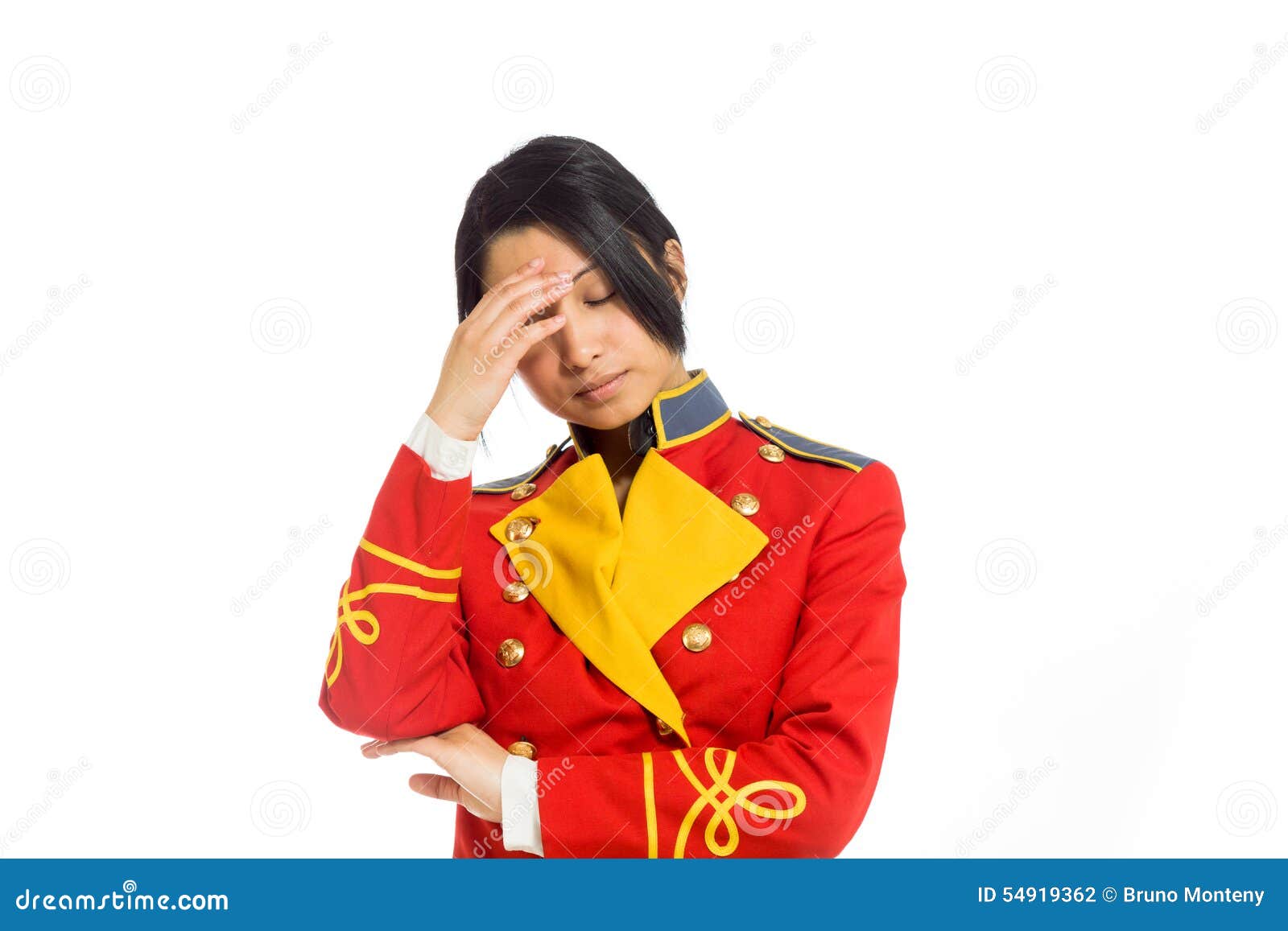 Model hiding face shame stock photo. Image of isolated - 54919362