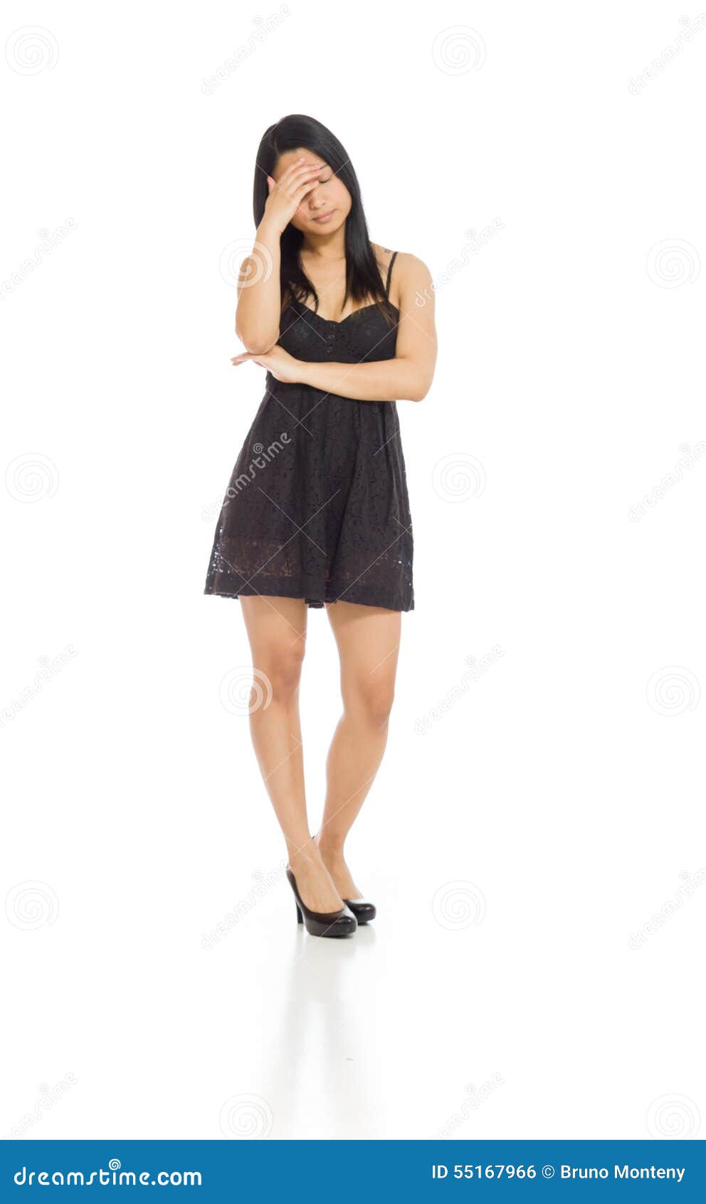 Model hiding face shame stock photo. Image of isolated - 55167966