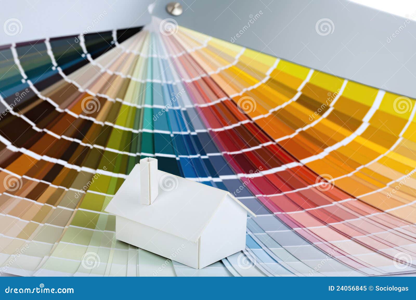 Model House on Color Palette Stock Image - Image of rainbow, decorating ...