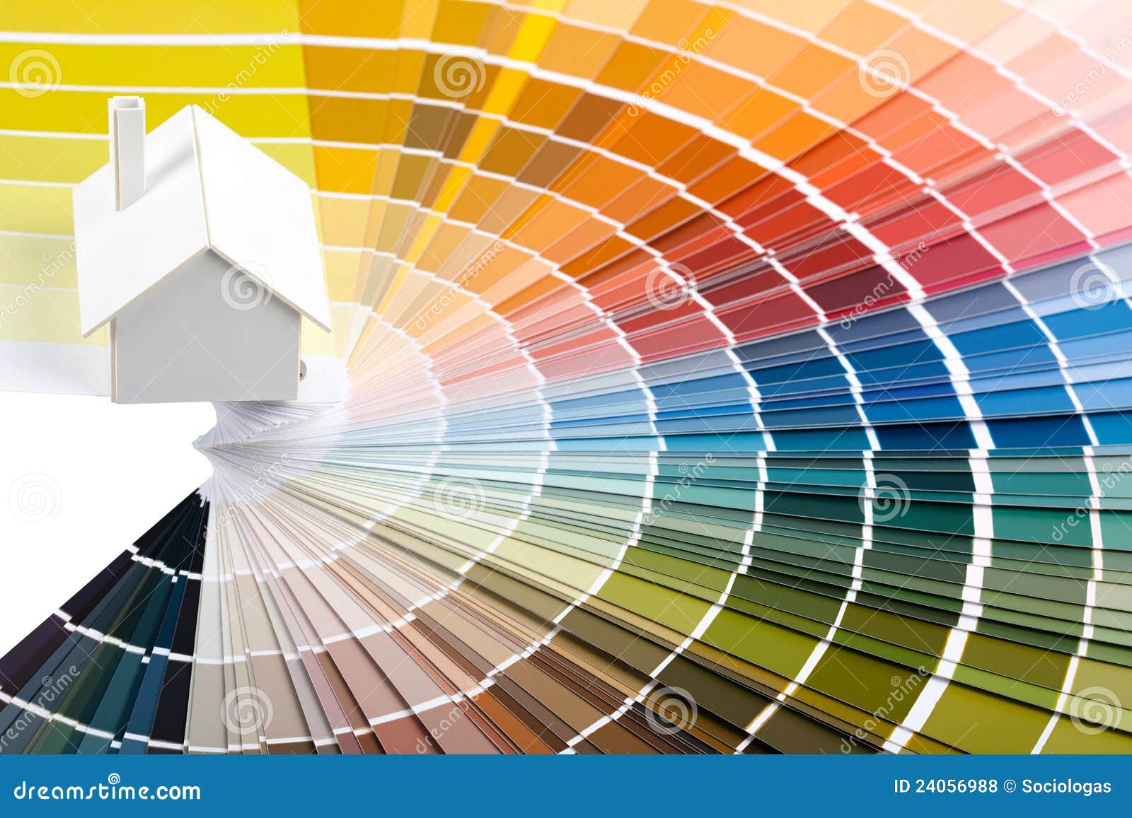 Model House on Color Palette Stock Photo - Image of sample, palette ...