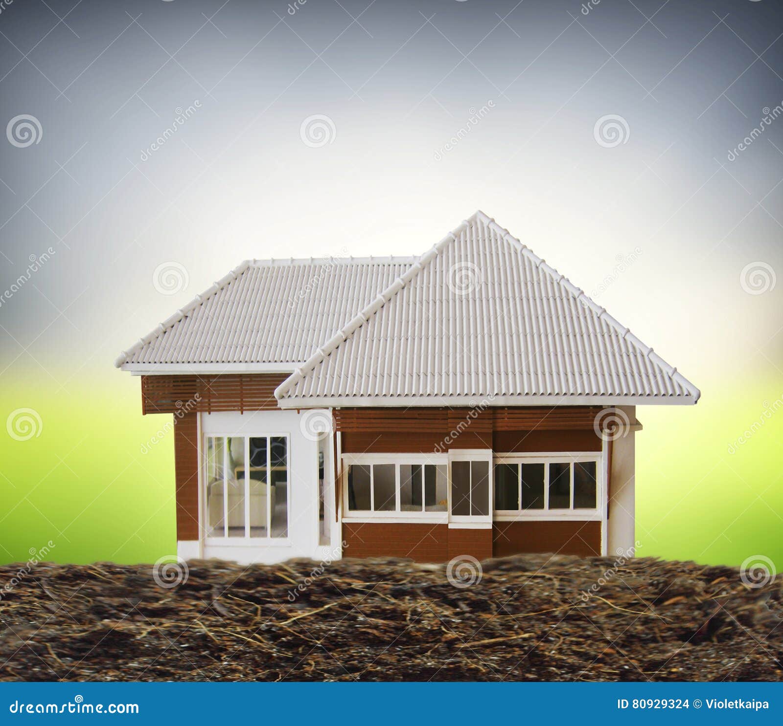 Model House Dwelling Environment Stock Illustration - Illustration of ...
