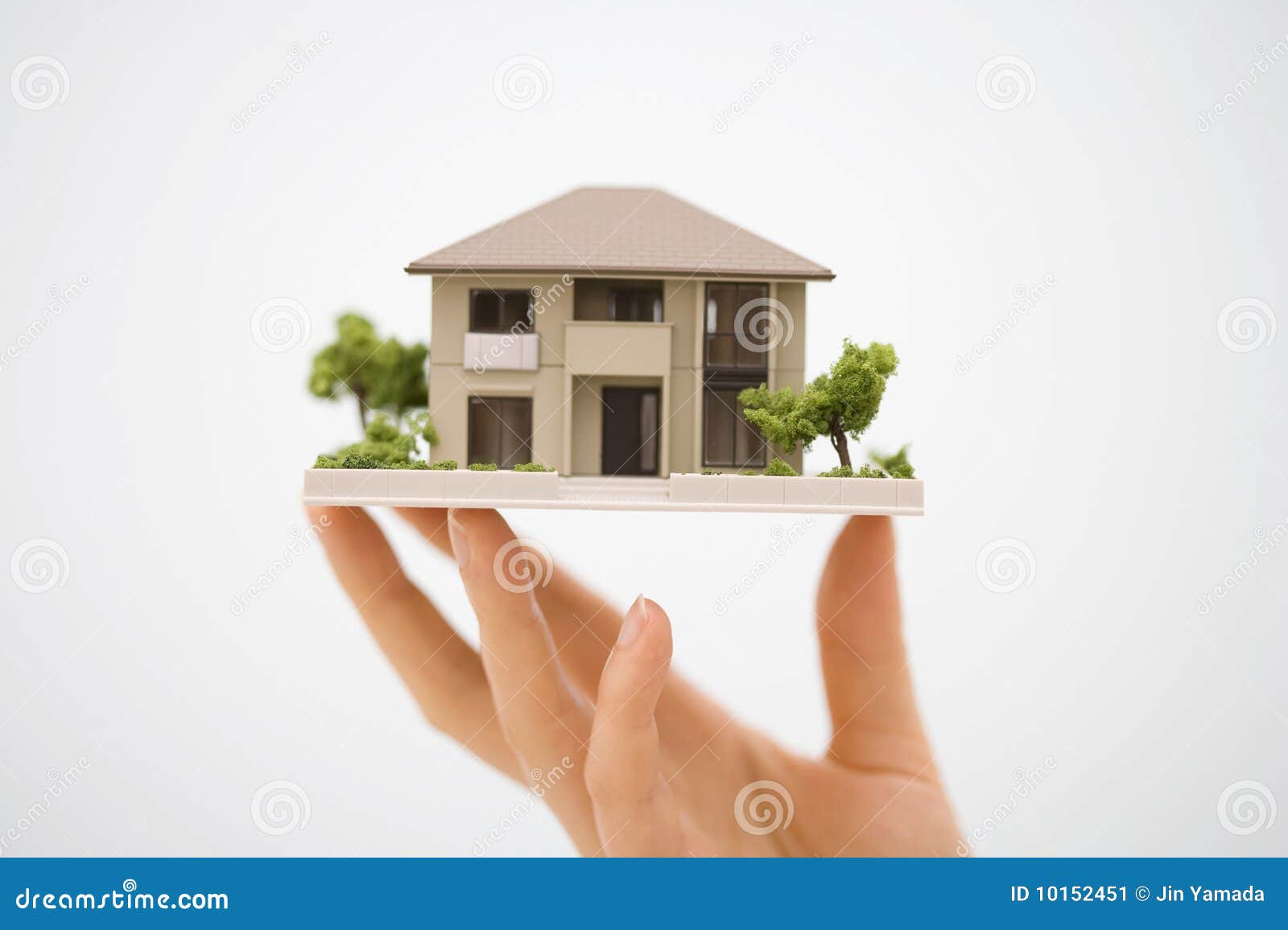Model House with a Hand stock image. Image of japanese - 10152451