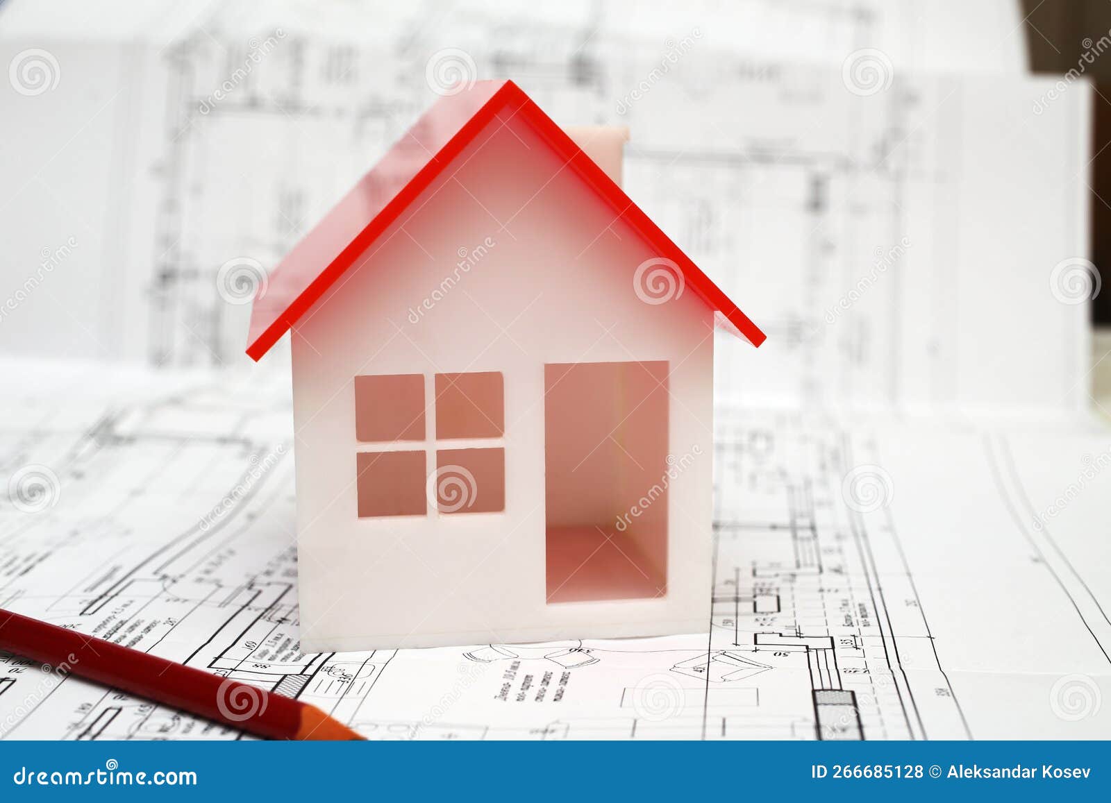 Model of house stock photo. Image of draft, draw, graphic - 266685128
