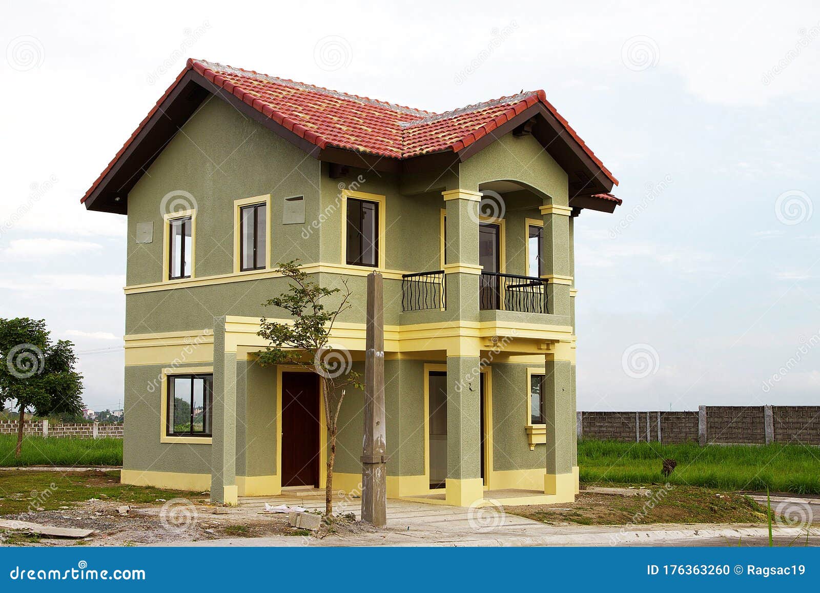 Model House for Sale- Italian Style Stock Photo - Image of construction ...