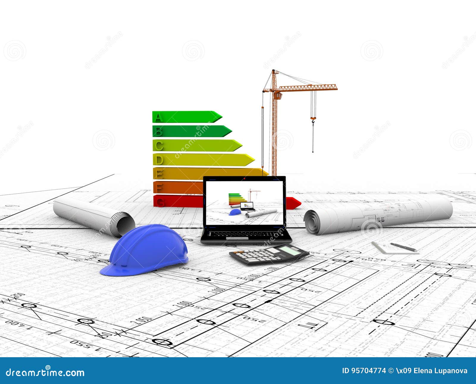 Model House Under Construction, Computer, Helmet, 3D Visualization ...