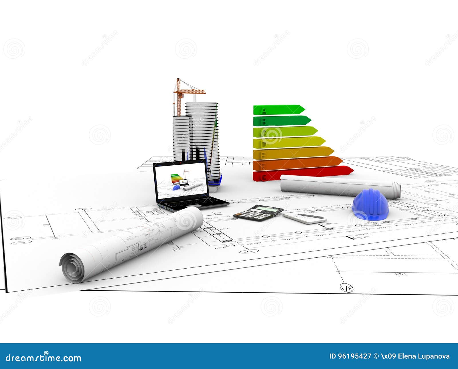 Model House Under Construction, Computer, Helmet, 3D Visualization ...