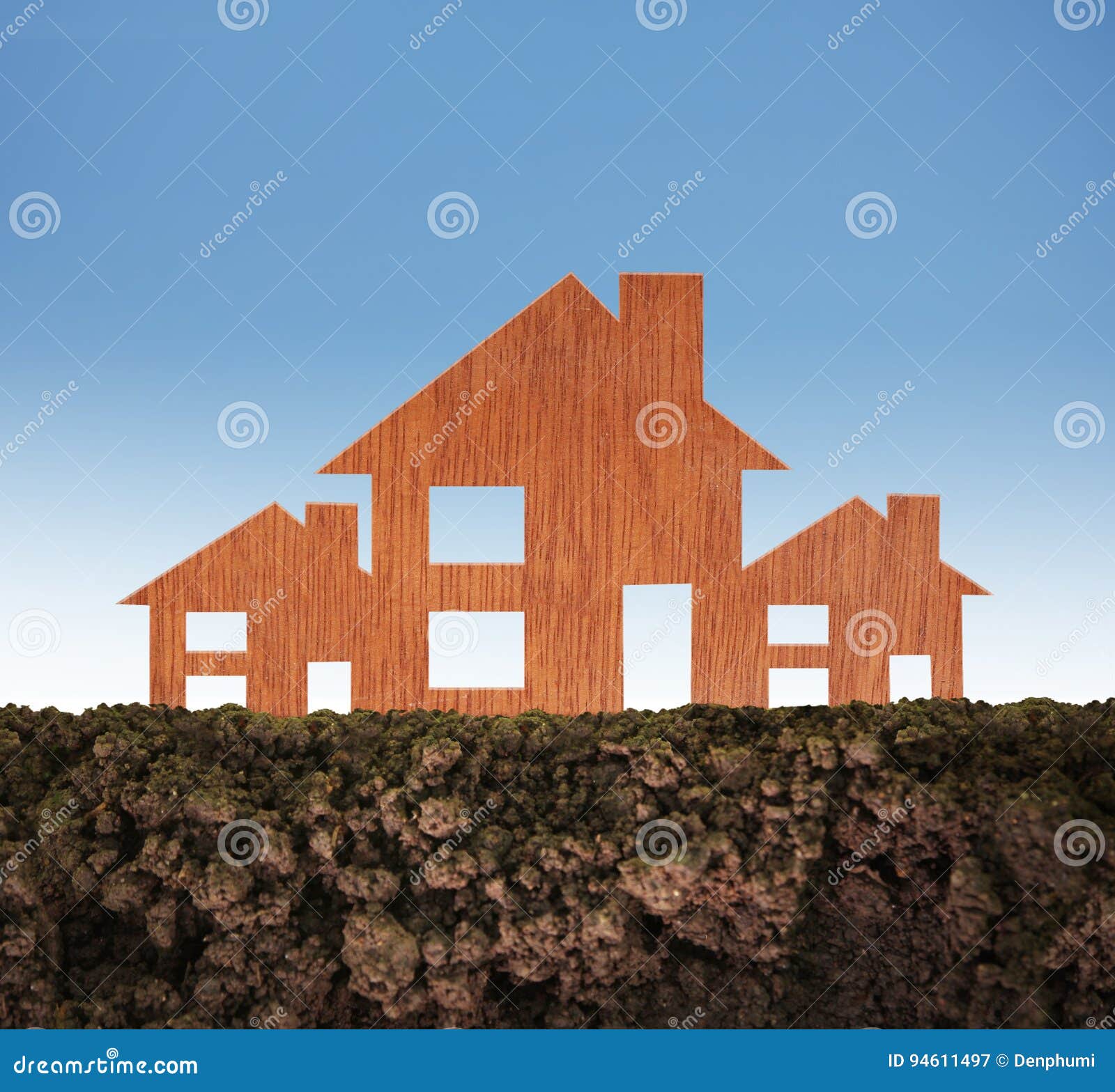 Model house wood form stock image. Image of house, banking - 94611497