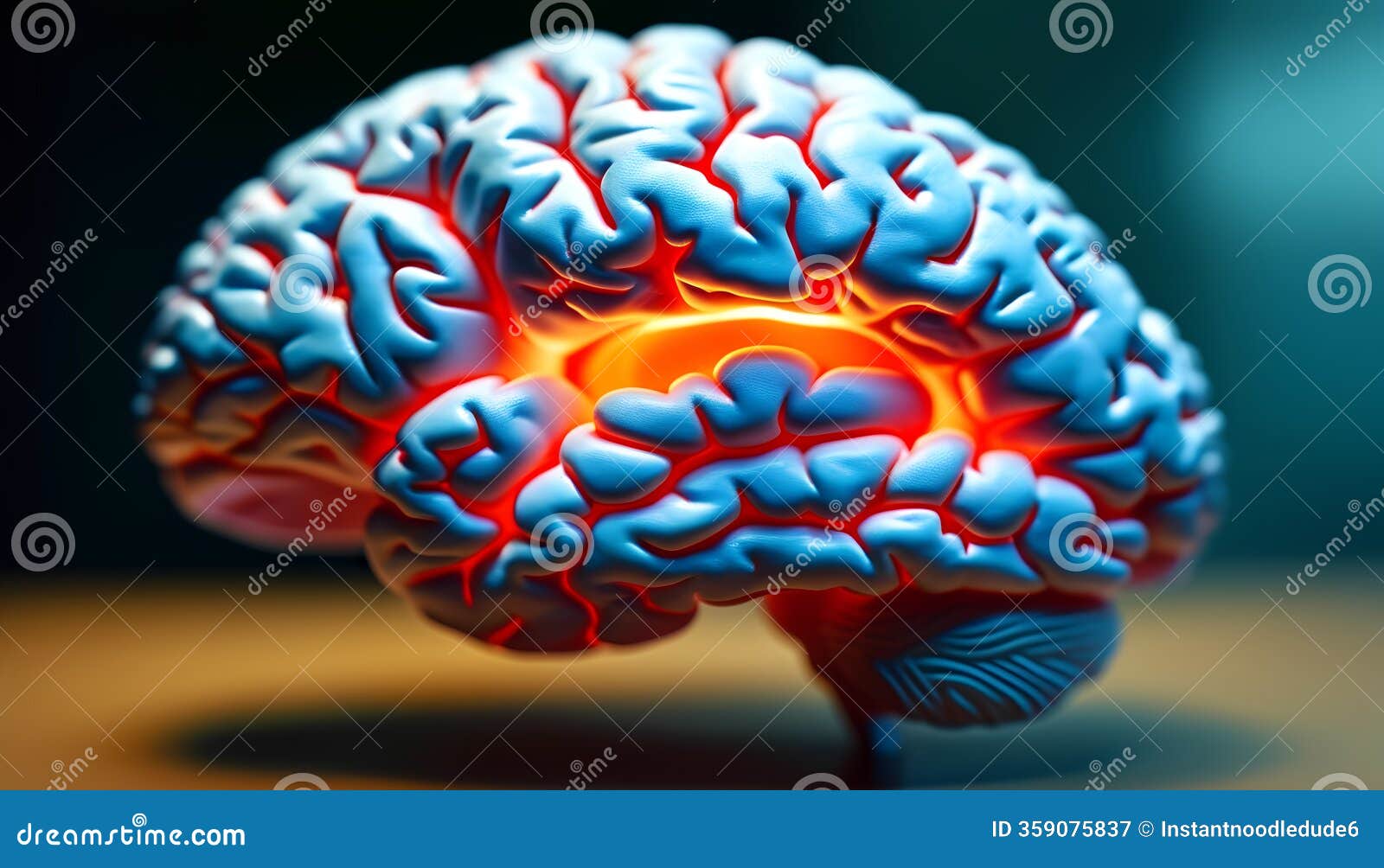 3D Model Of The Hypothalamus In The Brain, Showing Its Connection To ...